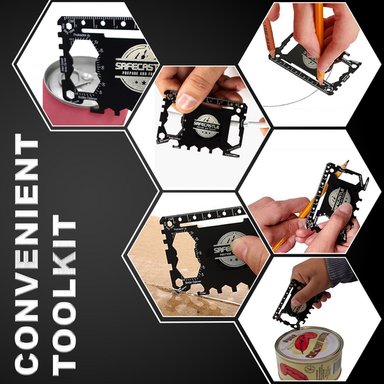 Safecastle Tool kit - 46 in 1 Multipurpose Credit Card Size Pocket Sur