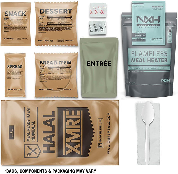 XMRE Halal Meals 1000 - CASE OF 15 MEALS FRH - Ready to Eat Meals ...