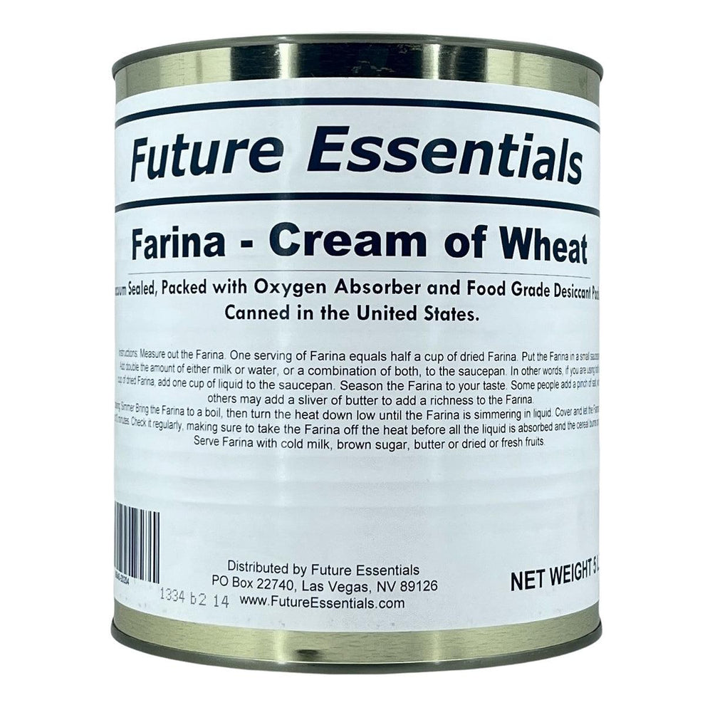Future Essentials Farina Creamy Wheat Breakfast Cereal #10 Can ( Case ...