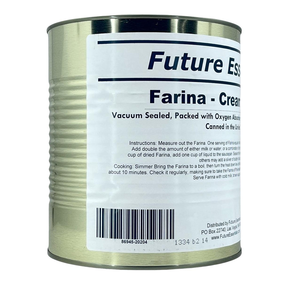Future Essentials Farina Creamy Wheat Breakfast Cereal #10 Can ( Case ...
