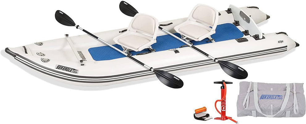 Sea Eagle Paddleski 437PS Inflatable Kayak - 2 Person Swivel Seat Pack ...