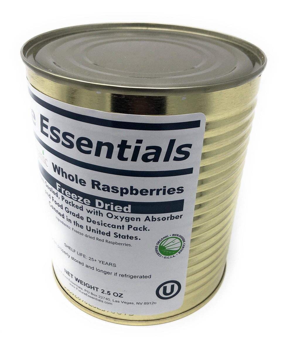 Future Essentials Freeze Dried Whole Raspberries (Case of 12 cans ...